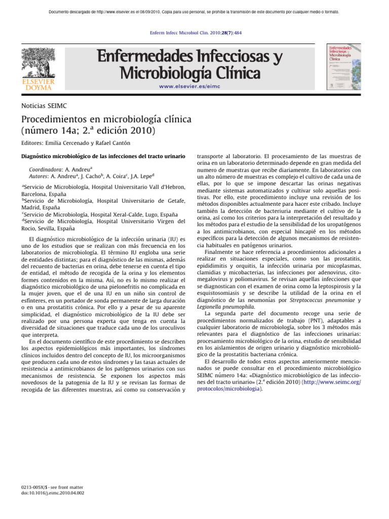 DX de IVU | PDF | Infección del tracto urinario | Salud pública