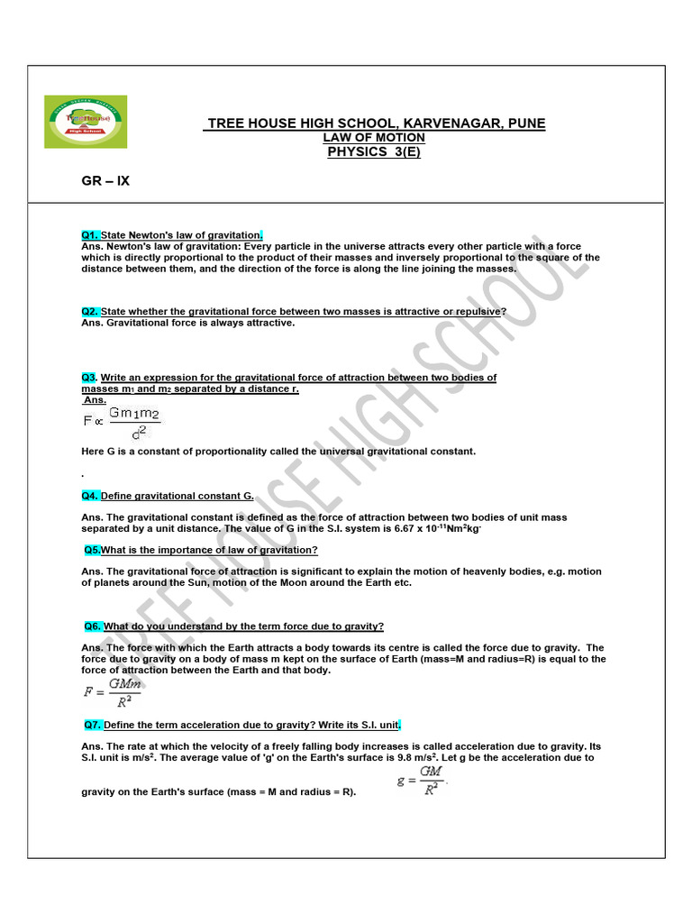 Gr-9 Phy 3E | PDF | Force | Weight