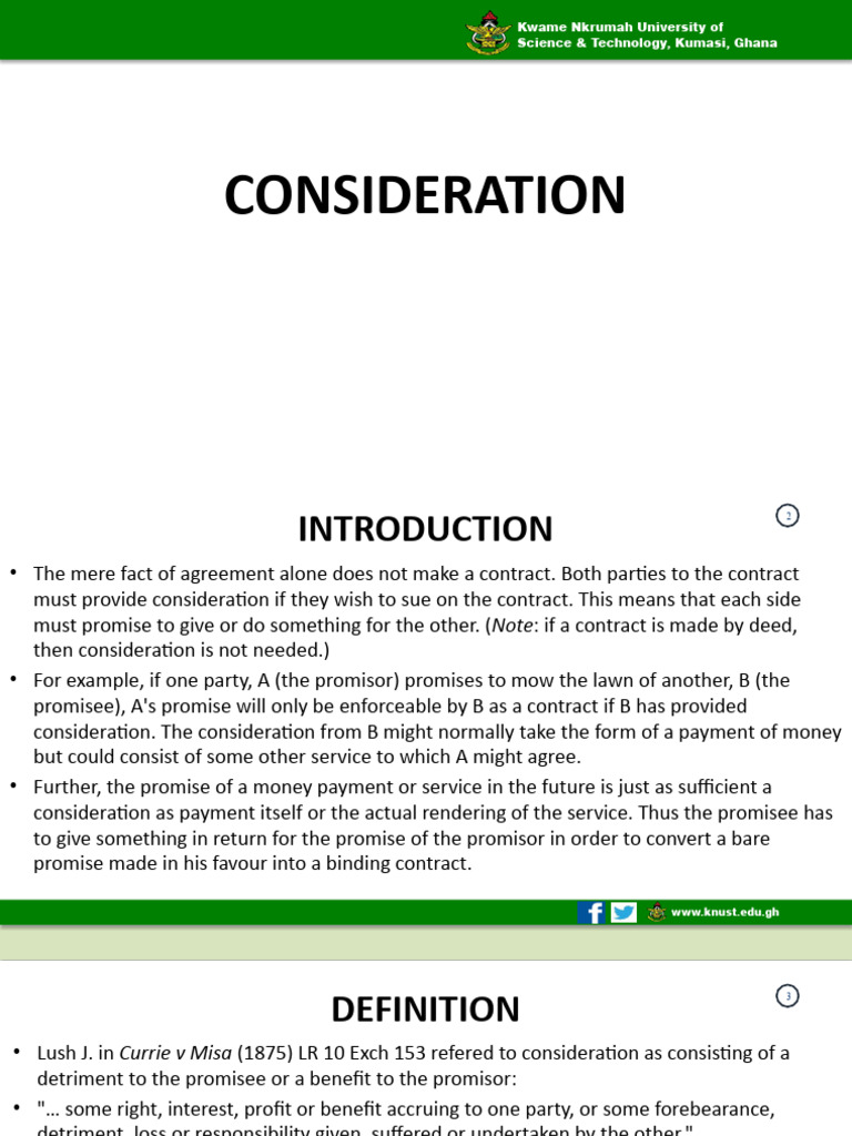Understanding Contract Consideration | PDF | Consideration | Business Law