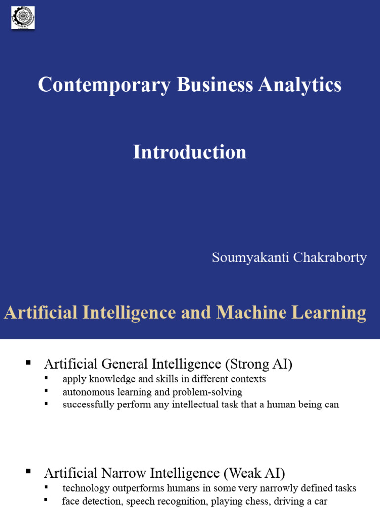 Session 1 Introduction Contemporary Business Anaytics 1 | PDF | Machine Learning | Artificial ...