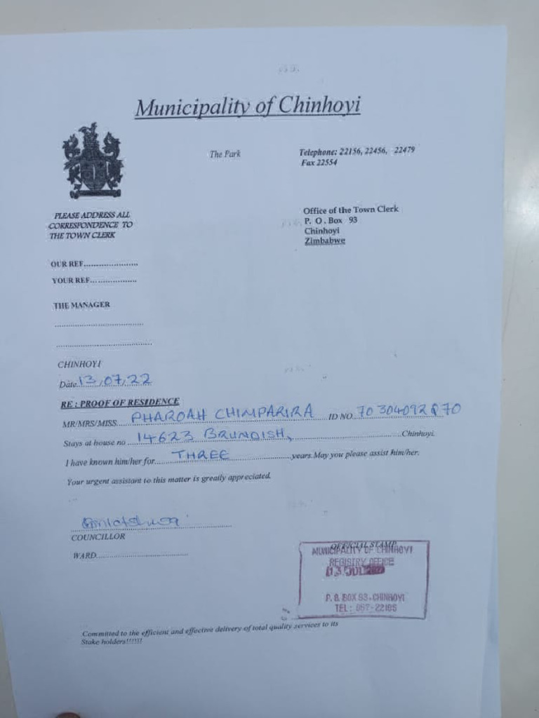 Proof of Residence | PDF