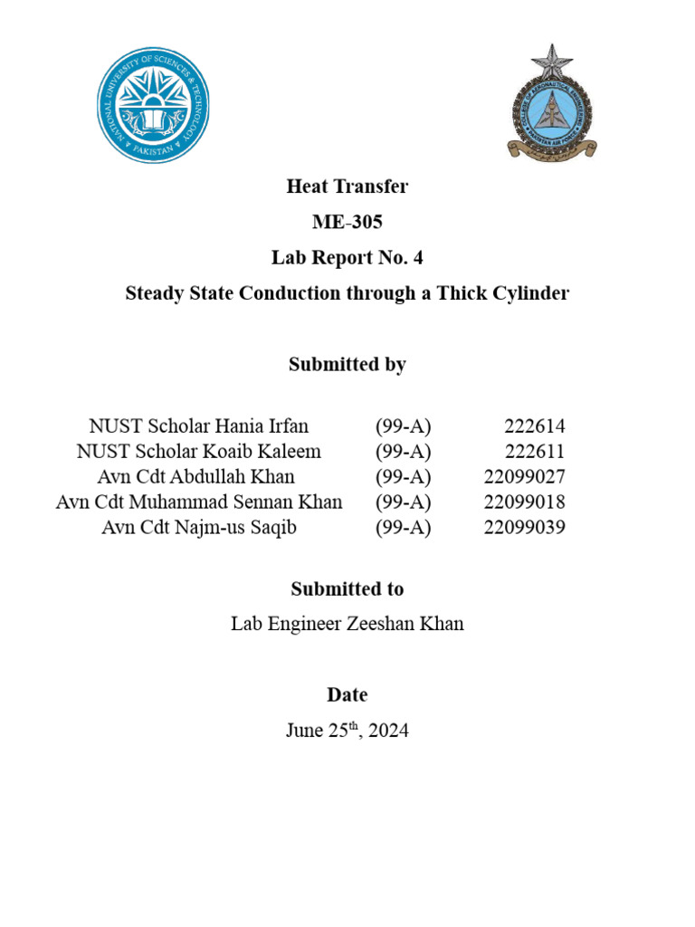 Steady-State Heat Conduction Lab Report | PDF | Thermal Conduction ...