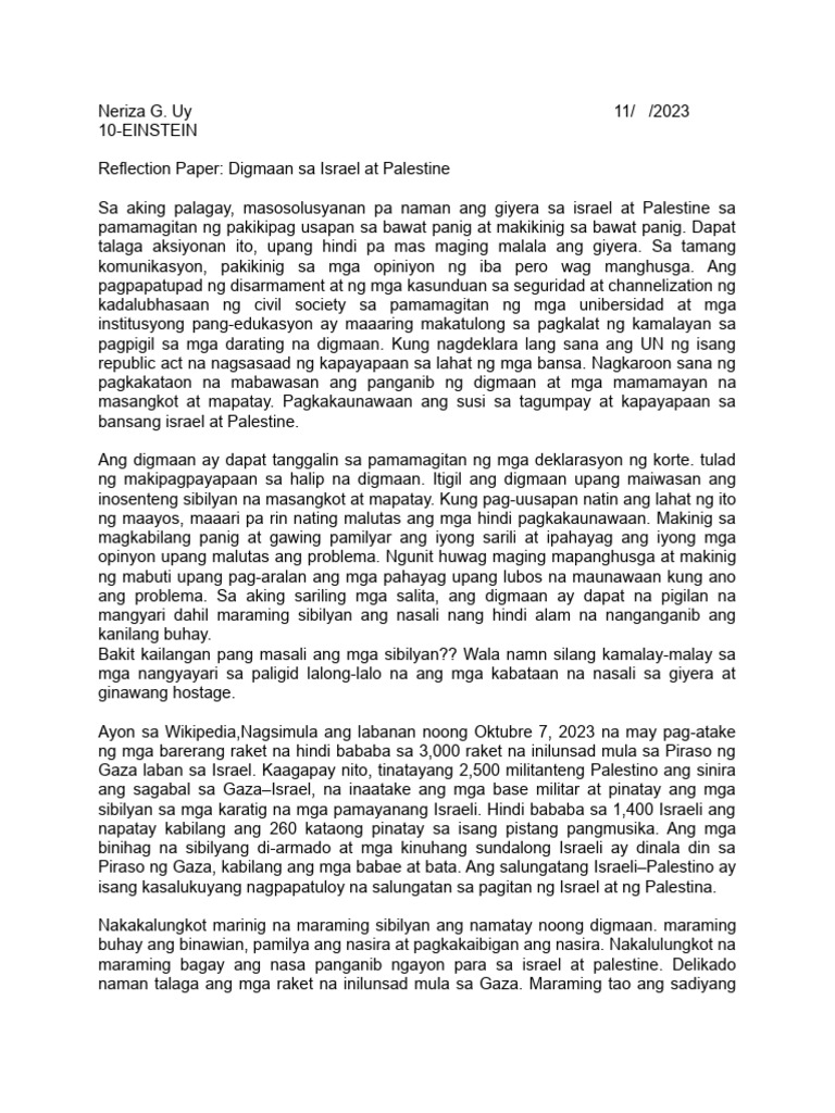 Reflection Ppaper | PDF