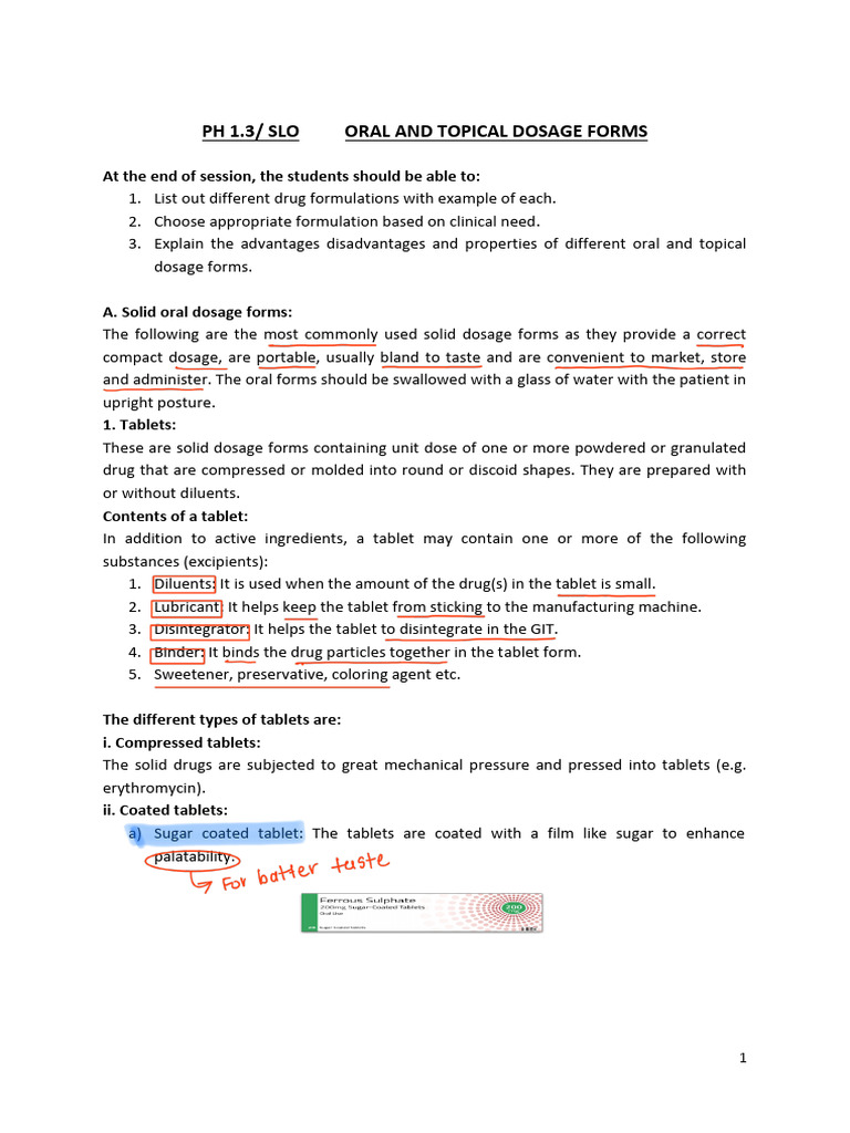 Oral and Topical- PDF 2 | PDF | Tablet (Pharmacy) | Topical Medication