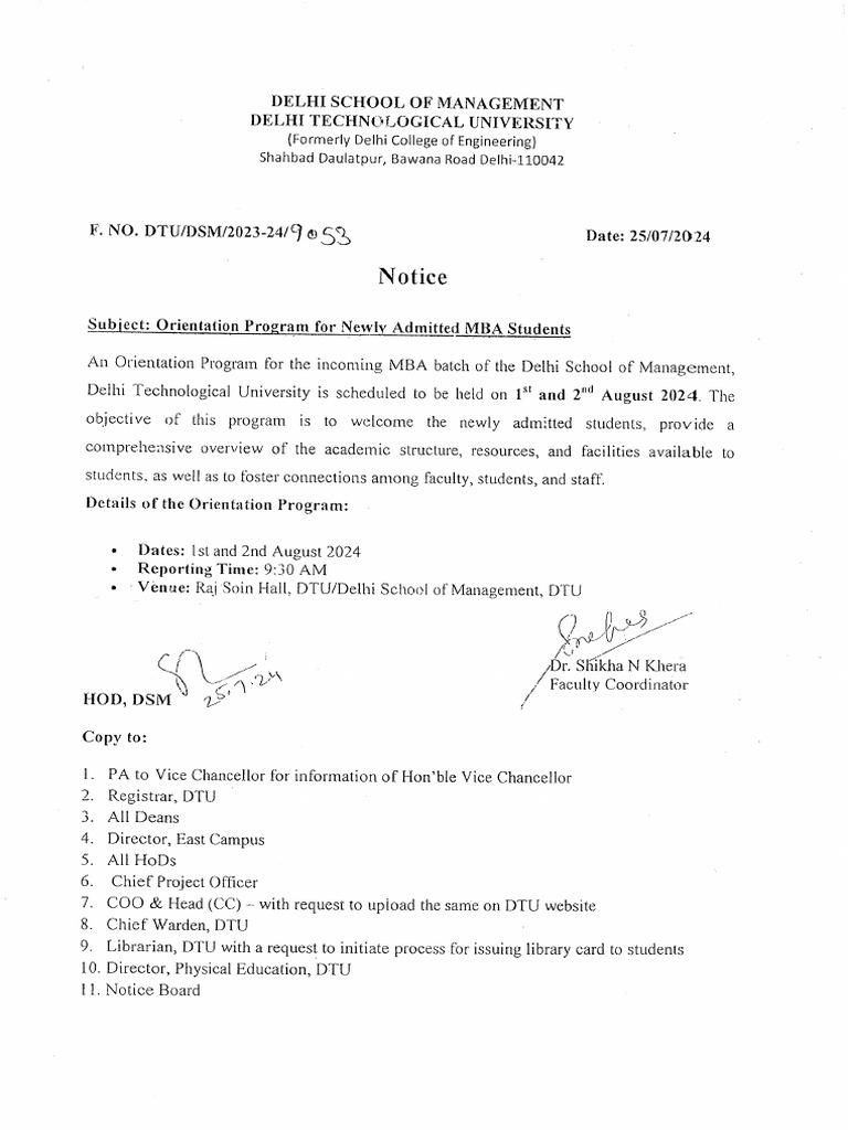 MBA Orientation | PDF