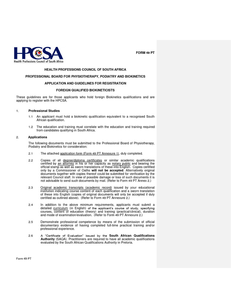 Form_49_PT | PDF | Physical Examination | Physical Therapy