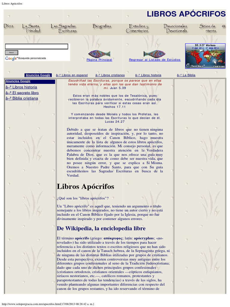 Libros Apocrifos | PDF | Canon bíblico | Biblia