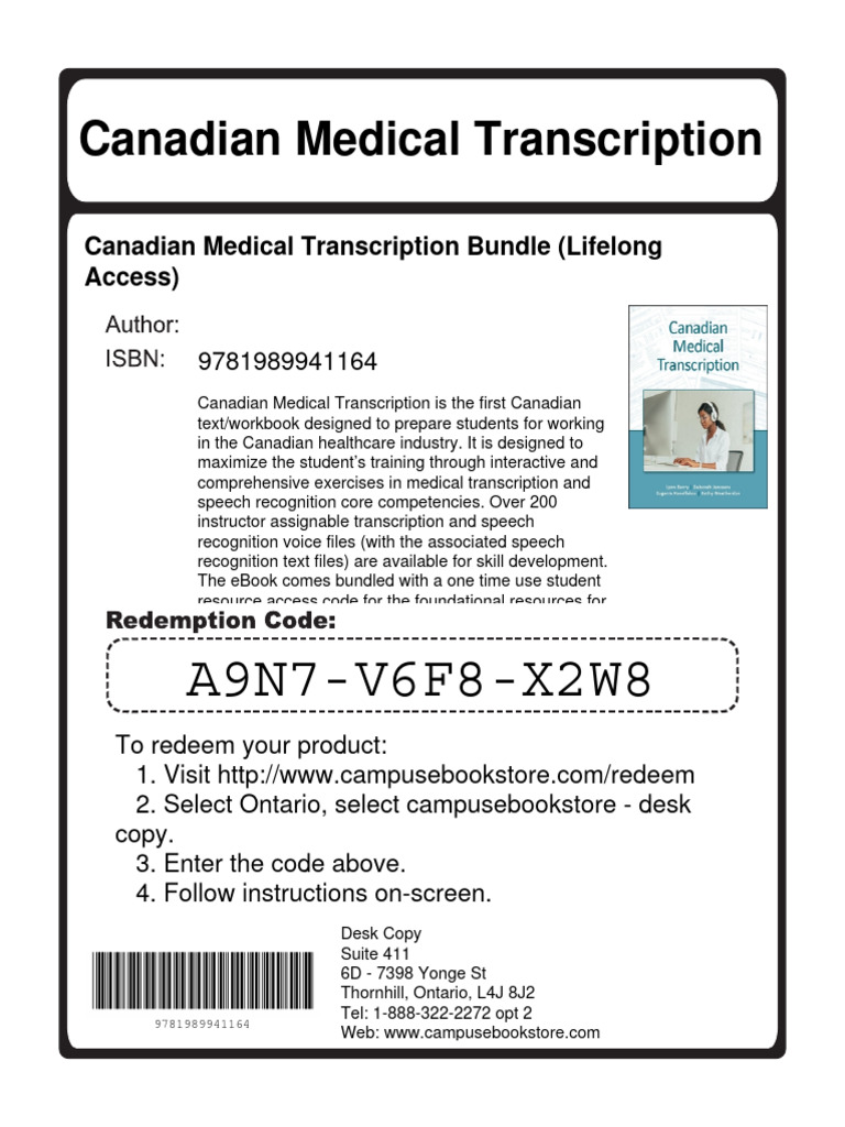 Canadian Medical Transcription Guide | PDF