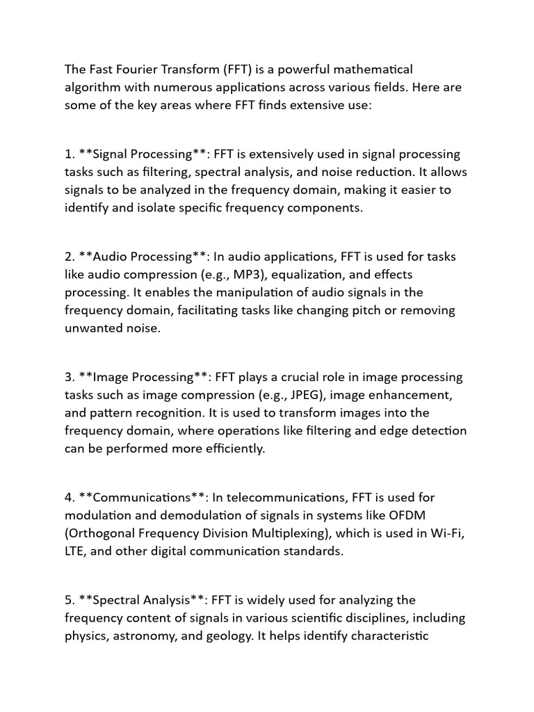 The Fast Fourier Transform | PDF | Fast Fourier Transform | Orthogonal ... The Fast Fourier Transform | PDF | Fast Fourier Transform | Orthogonal ...