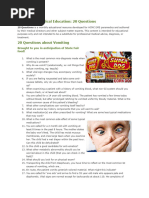 Vomiting History Taking Checklist | PDF | Vomiting | Medical Specialties