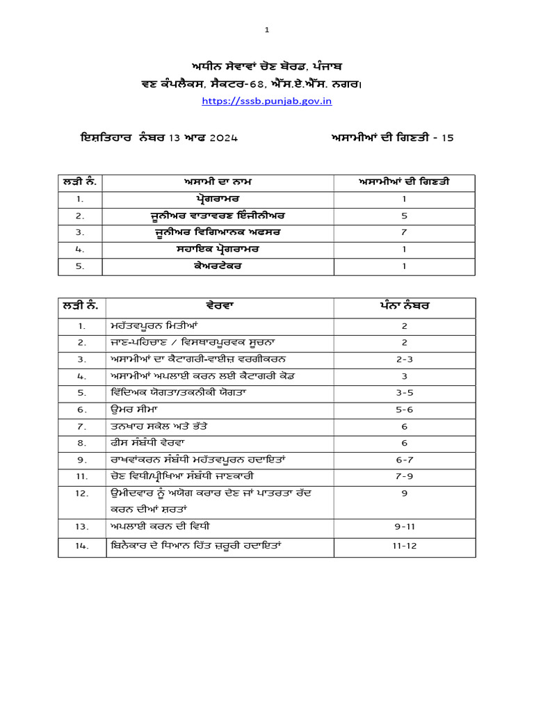 Advt. 13 of 2024 | PDF