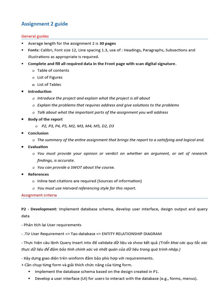 Hướng dẫn ASM2 - điểm P | PDF | Databases | Information Retrieval