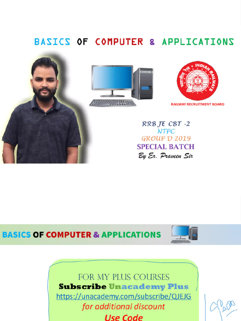 Basics of Computer and Applications With Anno | PDF
