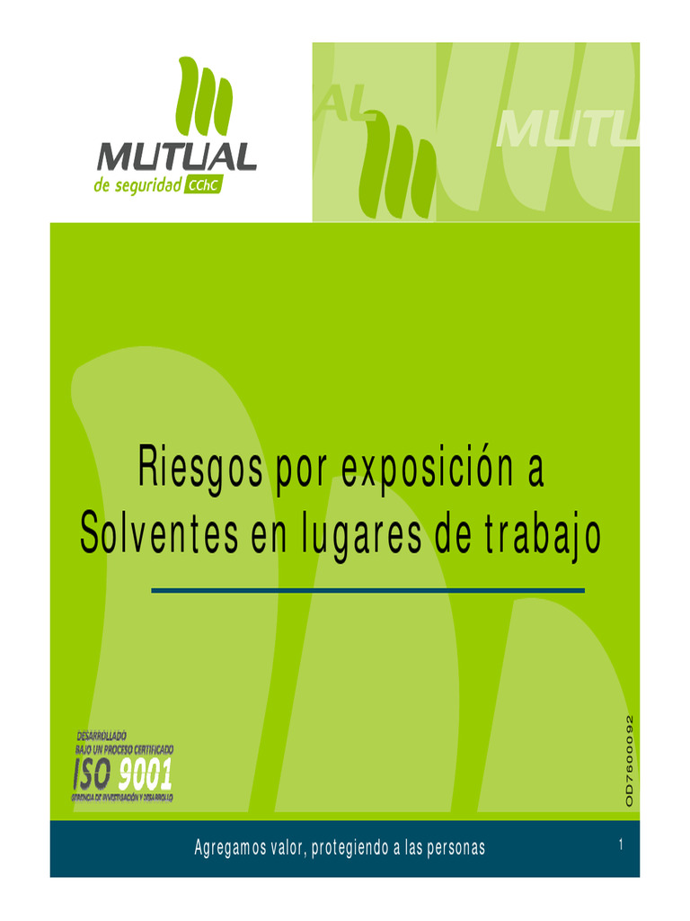 Presentación Solventes | PDF | Solvente | Sustancias químicas