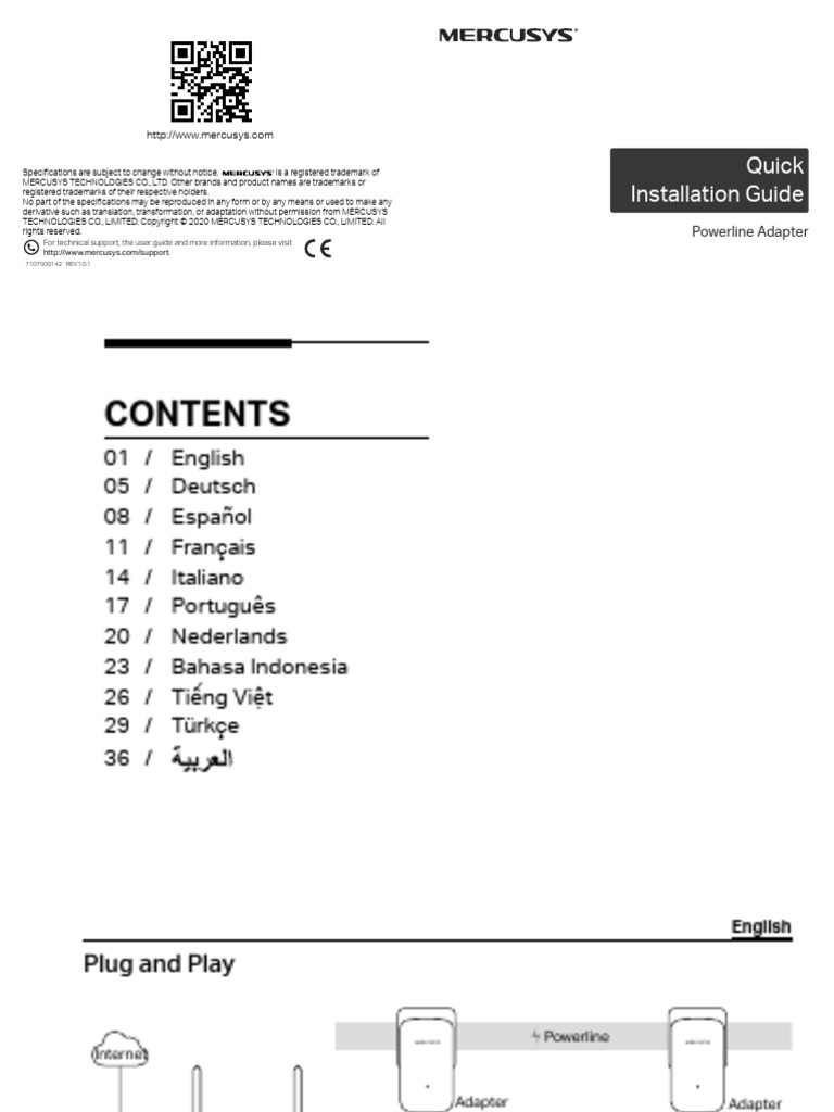 Powerline Adapter Installation Guide | PDF | Ac Power Plugs And Sockets ...