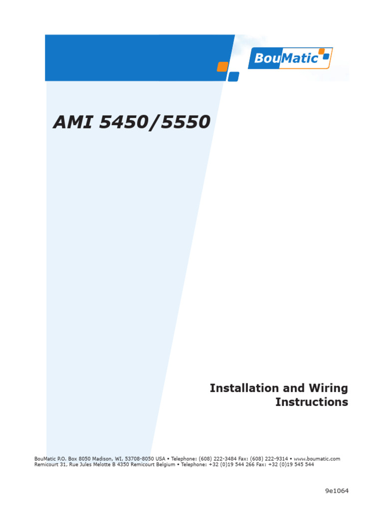 AMI 5450/5550 Installation Guide | PDF | Electrical Connector ...