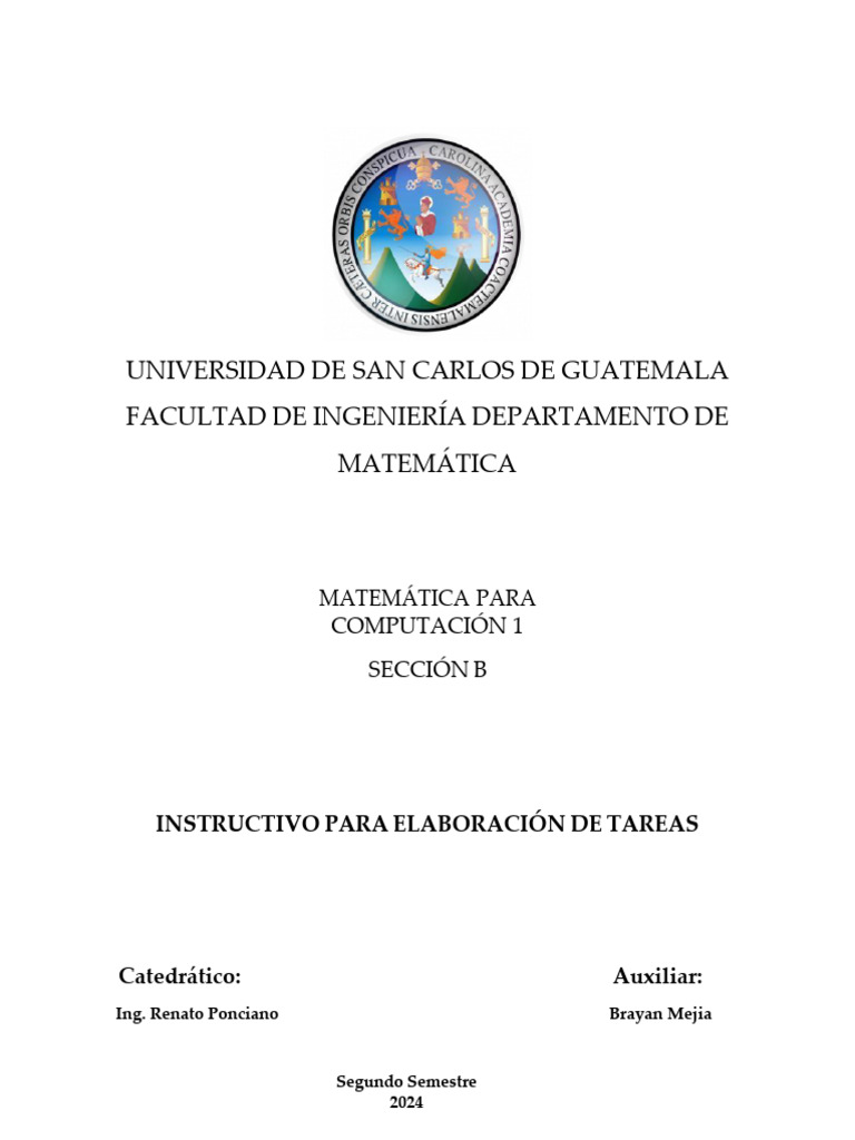 (MC1) InstructivoTareas | PDF | Informática