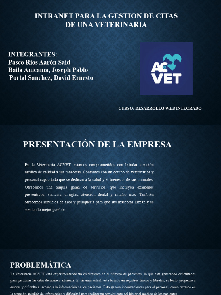 Intranet para La Gestion de Citas de Una Veterinaria | PDF | Historial ...