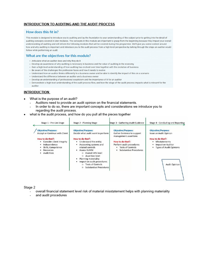 Introduction To Auditing and The Audit Process | PDF | Audit | Accounting