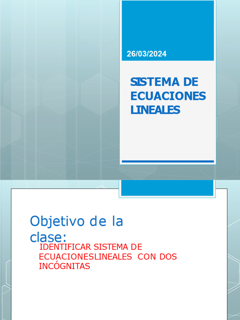 Sistema de Ecuaciones Ppt | PDF | Sistema de ecuaciones lineales ...