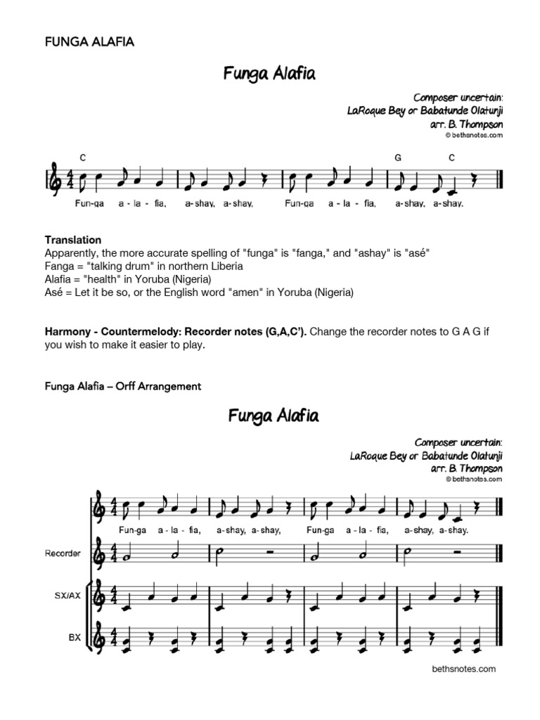 Funga Alafia: Meaning and Resources | PDF