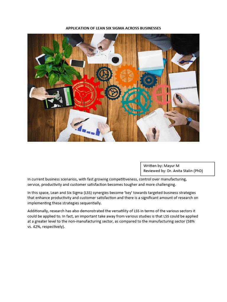 Application of LSS - Blog 2 | PDF | Six Sigma | Lean Manufacturing