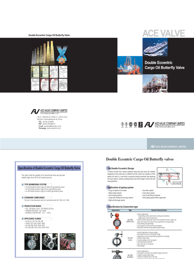 5.Double-Eccentric-Cargo-Oil-Butterfly-Valve | PDF | Valve | Steel