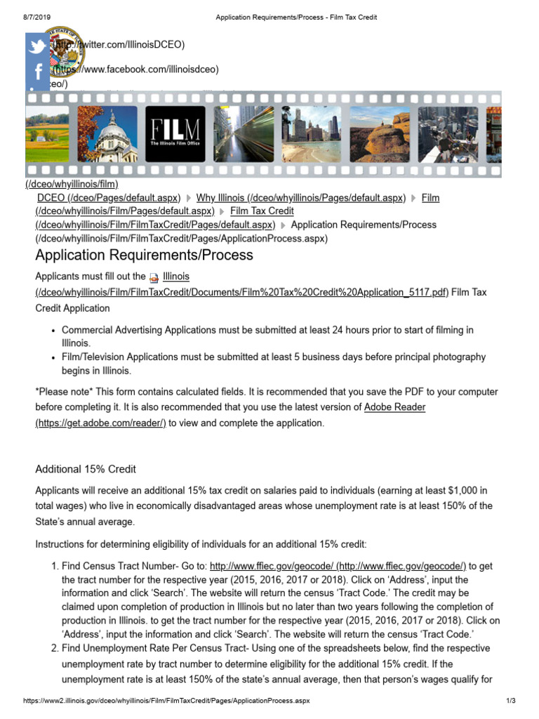 Application Requirements - Process - Film Tax Credit | PDF | Certified ...
