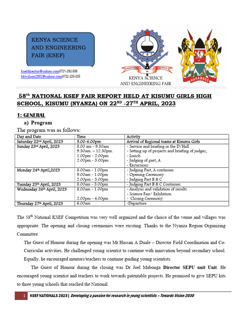 KSEF 2023: National Fair Highlights | PDF | Science