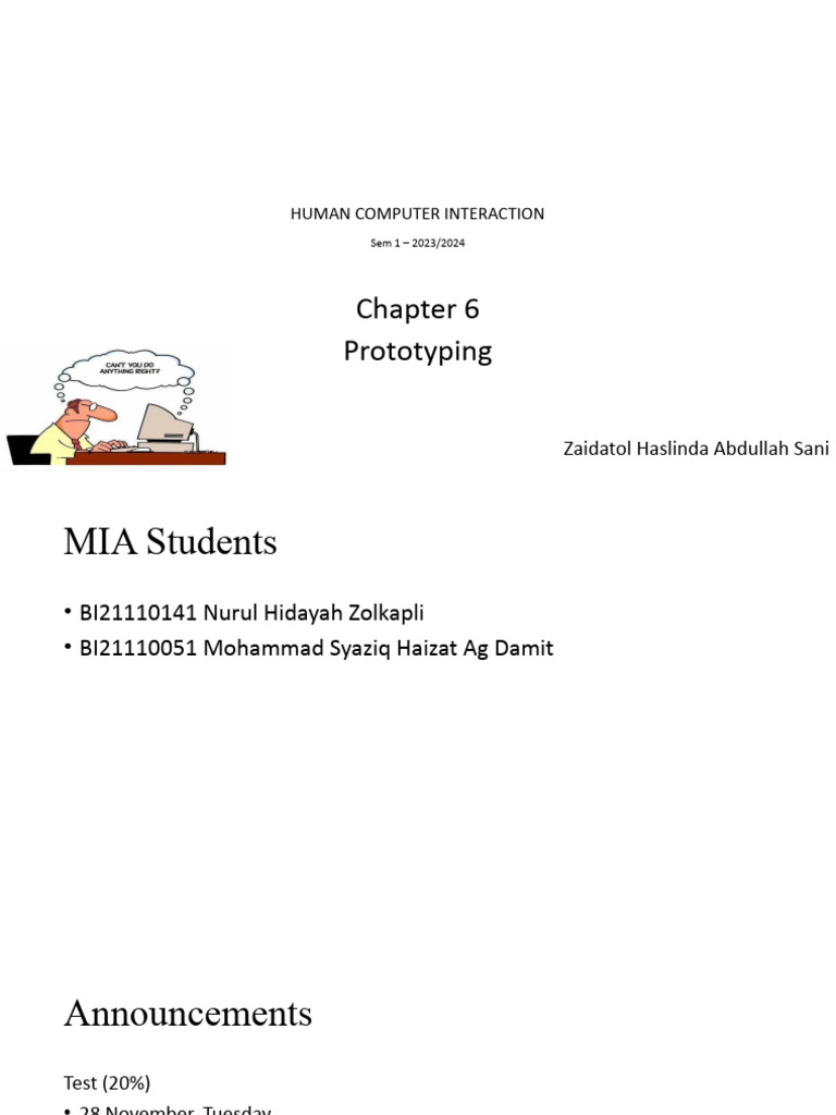 HCI_Chap6 | PDF | Prototype | Usability