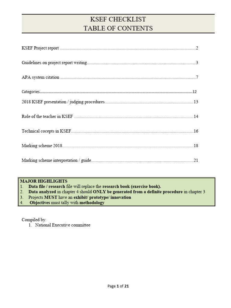 KSEF Project Report Guidelines | PDF | Methodology | Experiment