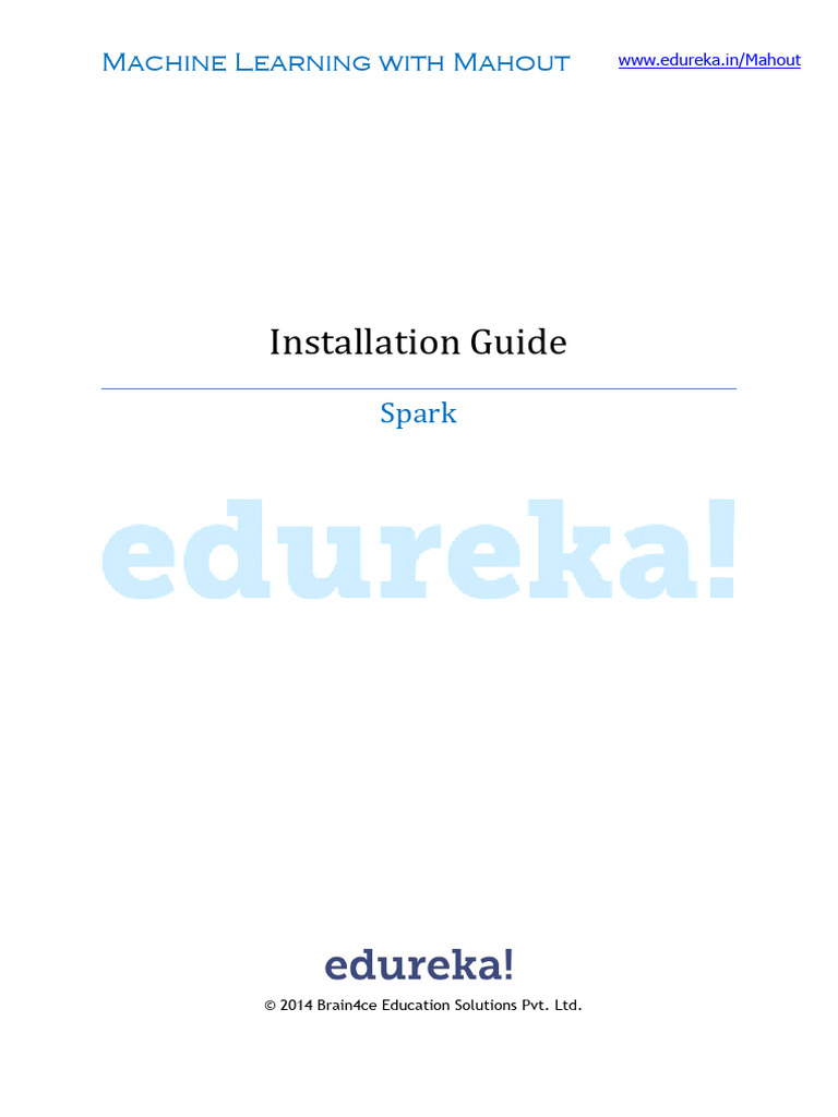 Installation Guide For Spark | PDF | Apache Spark | Apache Hadoop