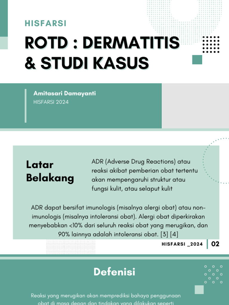 Rotd Dermatitis Dan Studi Kasus | PDF | Pengembangan Diri | Sains ...