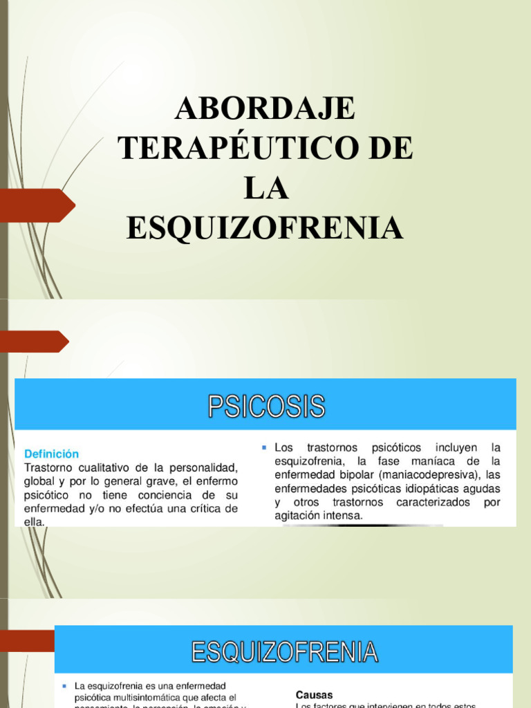 Abordaje de La Esquizofrenia | PDF | Esquizofrenia | Las emociones