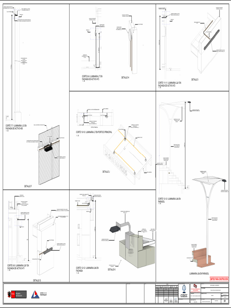 200138-CCC07-000-ZZ-PL-EE-001601 Plano de Cortes de Alumbrado Exterior ...