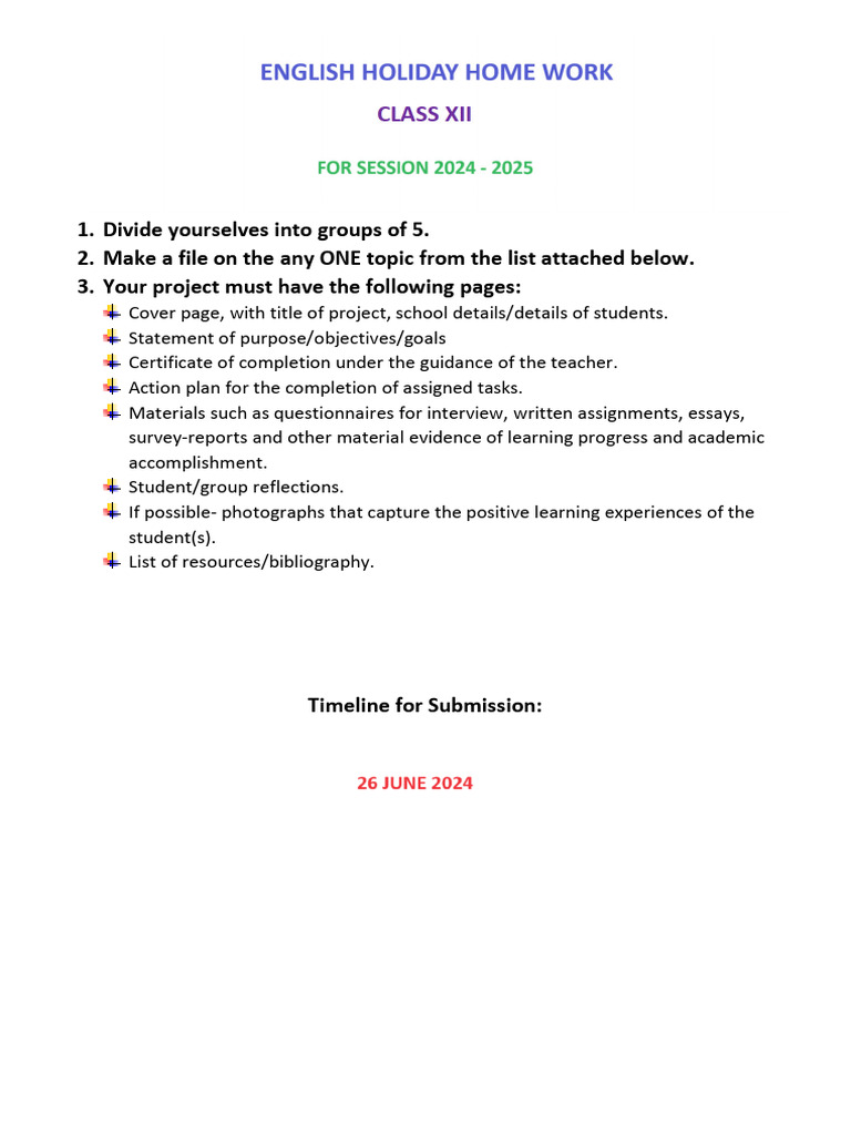 English HW Class Xii 2024-25 | PDF | Courage | Human Migration