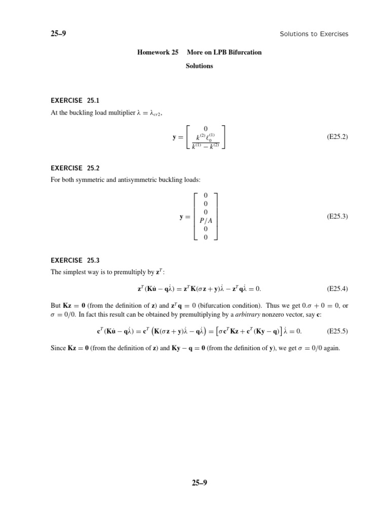 NFEM HW09 Sol Ch25 | PDF