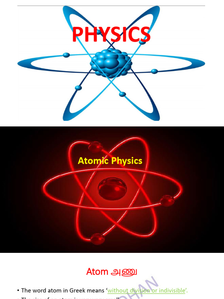Atomic Physics | PDF