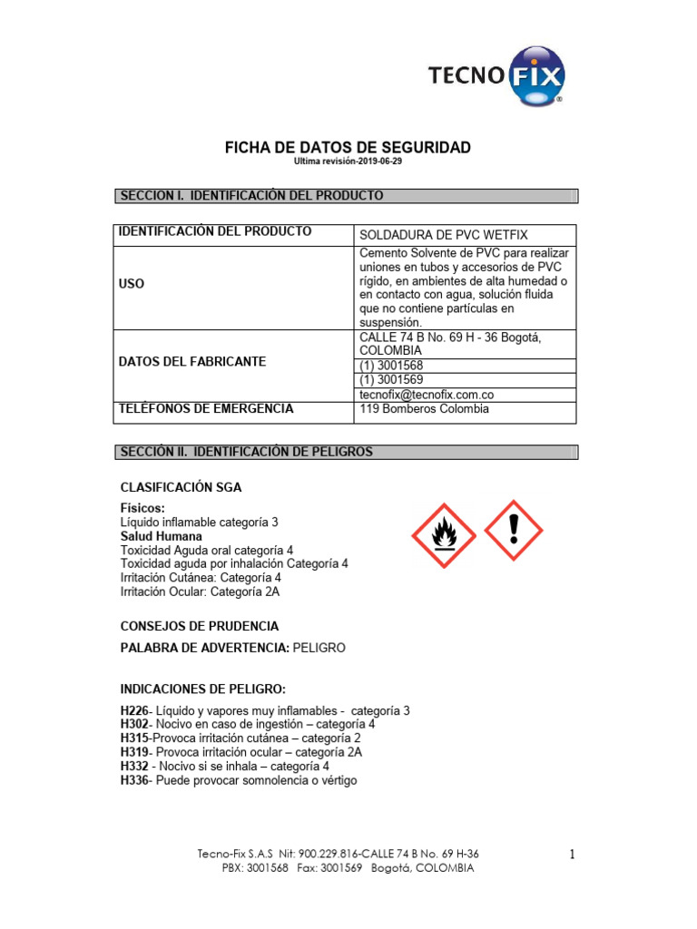 Hs - Soldadura PVC Wetfix Tecnofix | PDF | Solvente | Agua