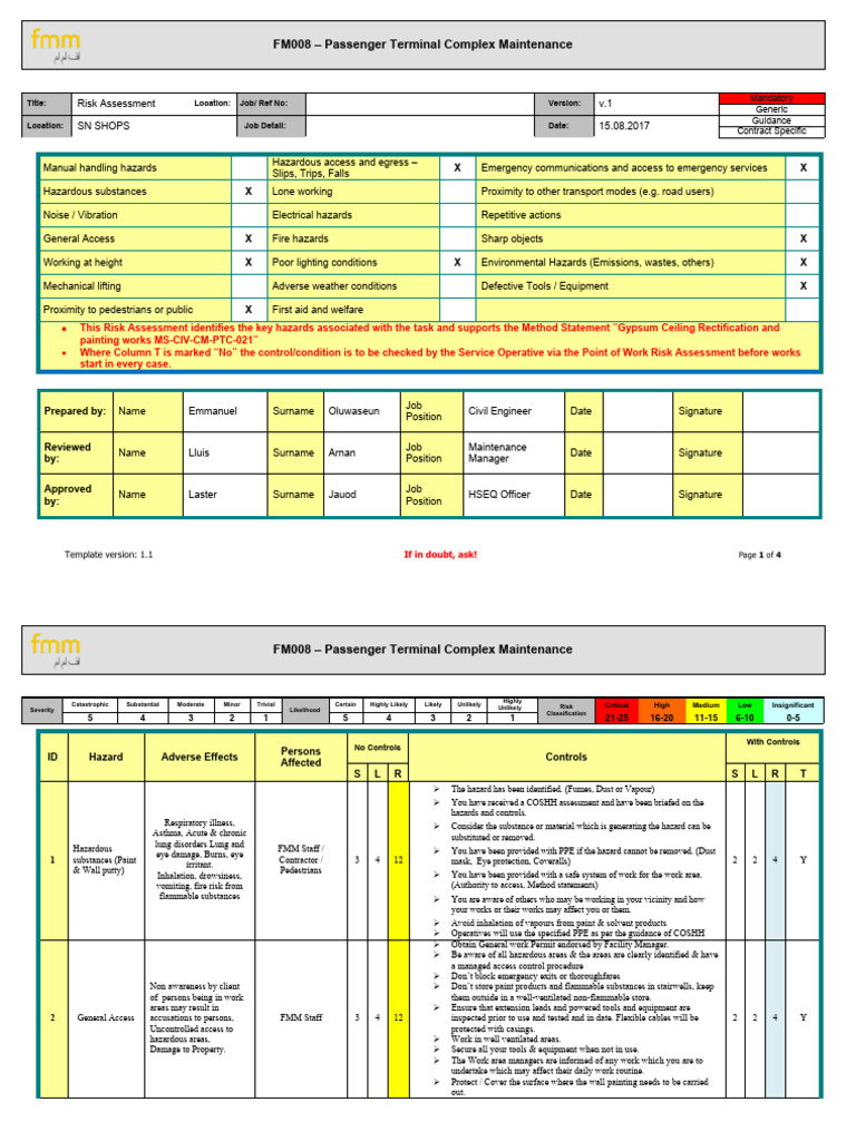 RA-Ceiling and Wall Rectification | PDF | Hazards | Personal Protective ...