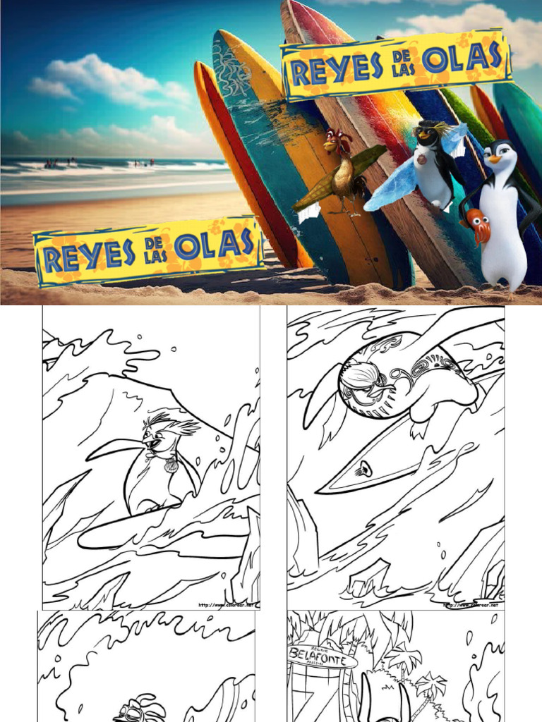 Libro de Colorear Reyes de Las Olas - 12 | PDF