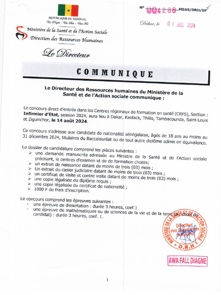 Concours IDE 2024 | PDF