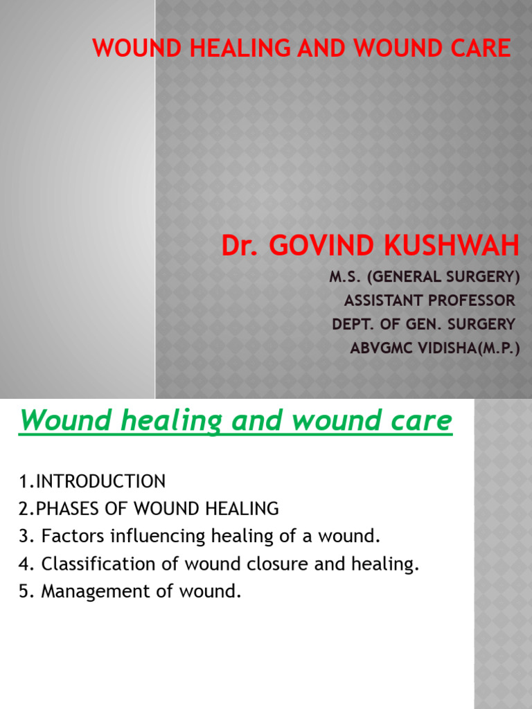 Wound Care for Surgeons | PDF | Wound Healing | Wound