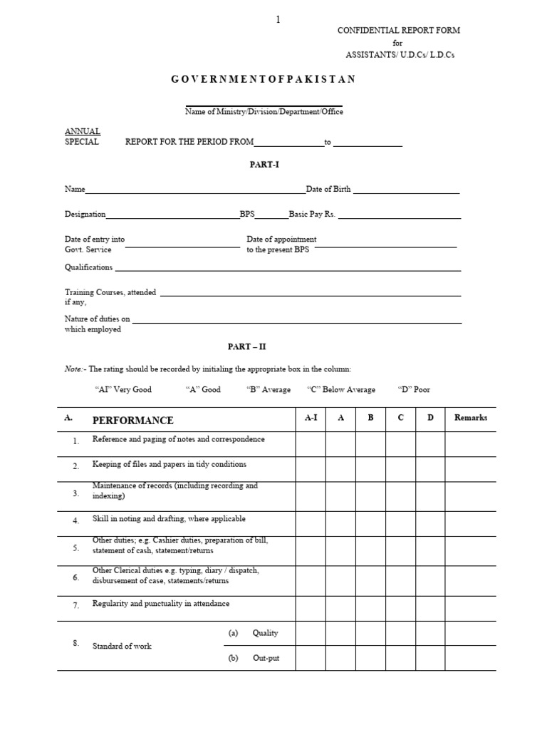 ACR Form - Assistant, LDC, UDC | PDF