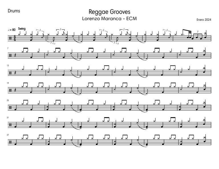 Reggae Drums | PDF | Popular Music | Musicology