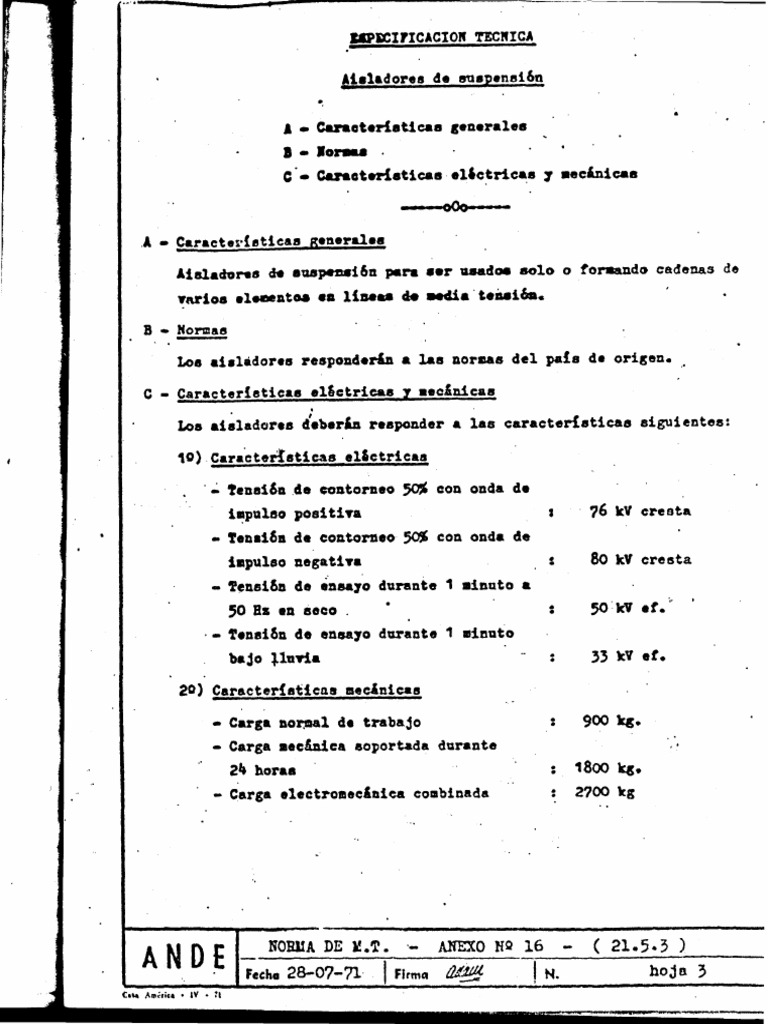 Reglamento MT de La ANDE-103 | PDF
