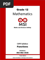 Cubic Functions Revision Booklet Solutions | PDF | Mathematical ...