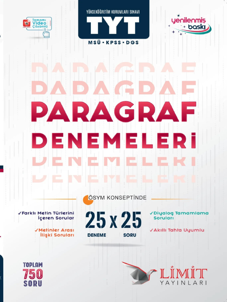 @PDF - Hazinesi 2024 LİMİT TYT PARAGRAF DENEMESİ | PDF