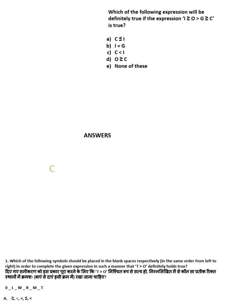 Reasoning Inequality | PDF | Logic | Mathematics
