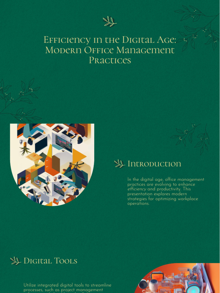 Modern Office Management Ppt | PDF